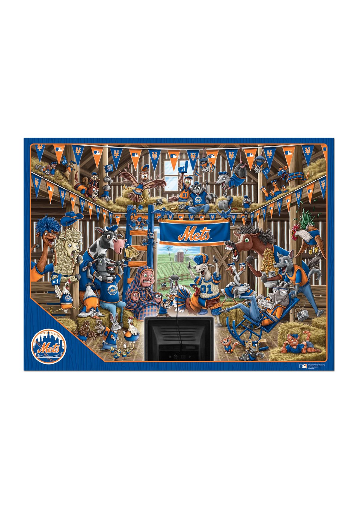 YouTheFan YouTheFan MLB New York Mets Barnyard Fans 500pc Puzzle | Belk
