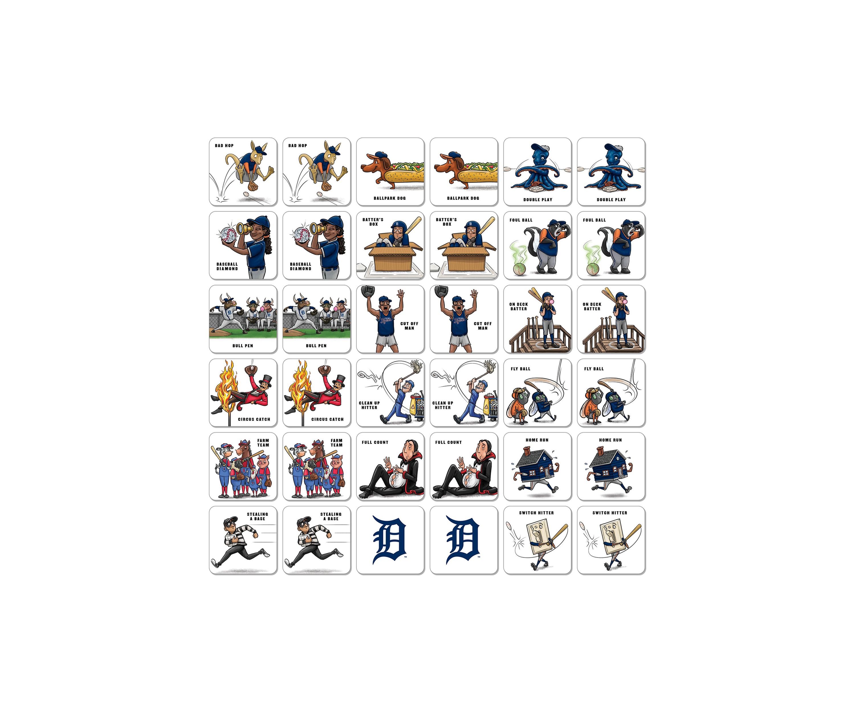 YouTheFan YouTheFan MLB Detroit Tigers Licensed Memory Match Game | Belk