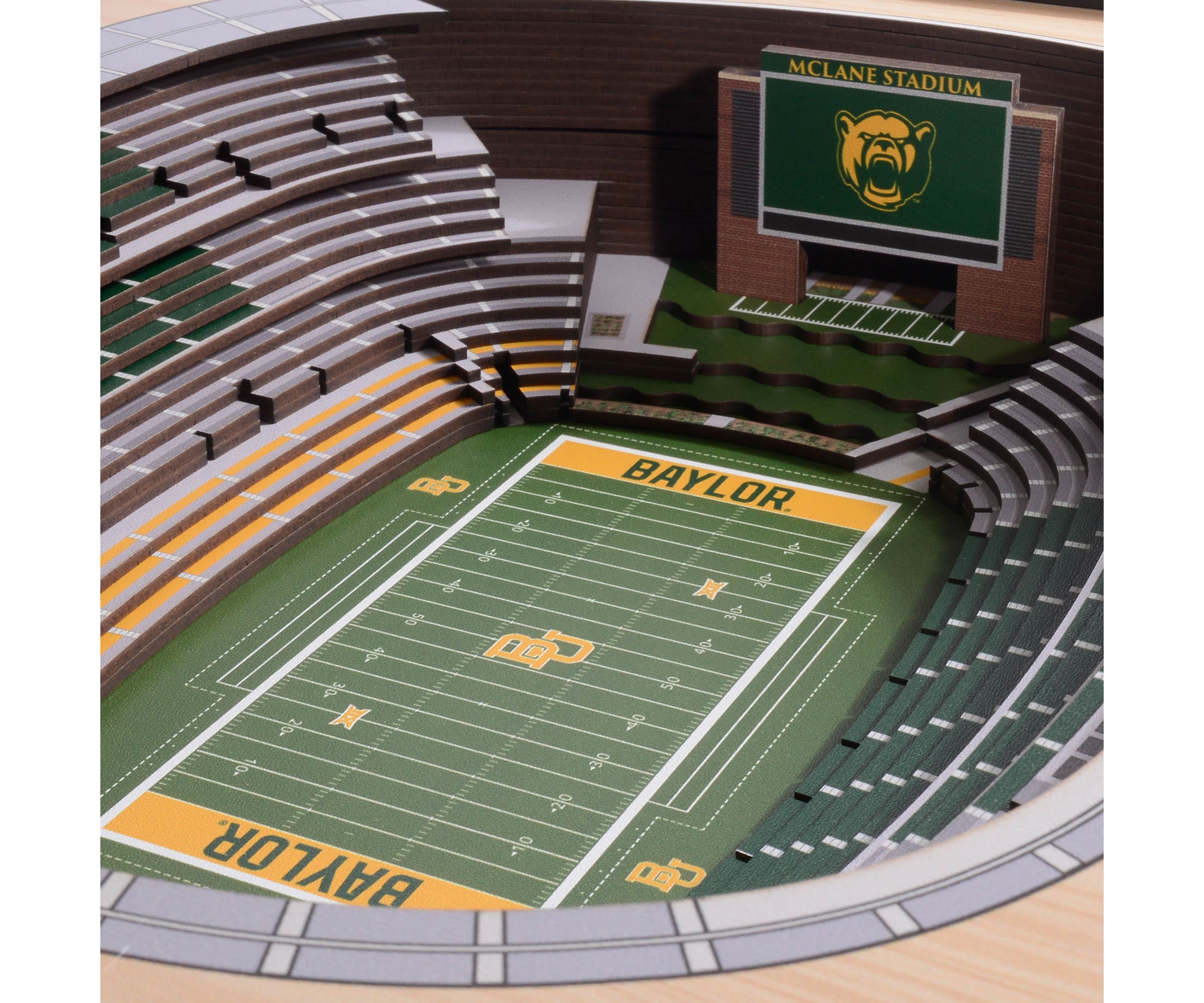 YouTheFan YouTheFan NCAA Baylor Bears FB 25-Layer StadiumViews 3D Wall ...