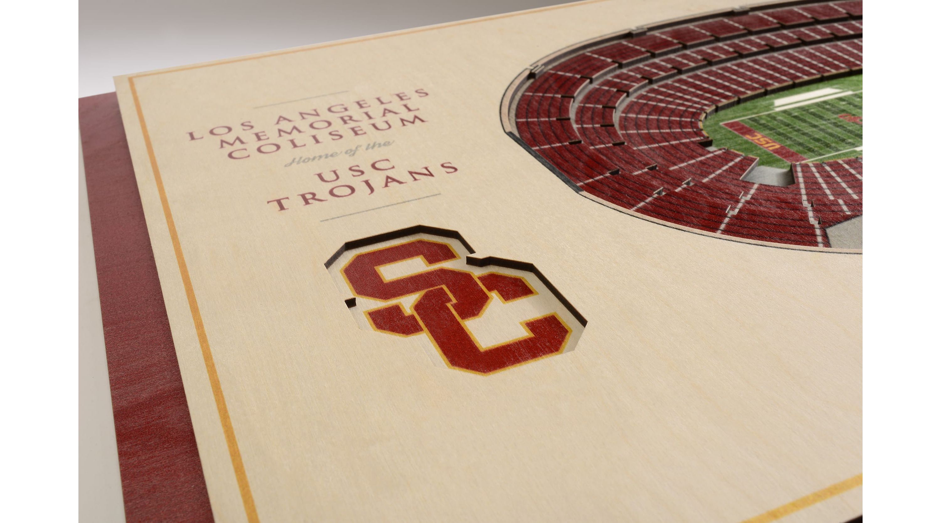 YouTheFan YouTheFan NCAA USC Trojans 5-Layer StadiumView 3D Wall Art ...