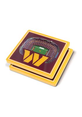 YouTheFan YouTheFan NFL Washington Commanders 3D StadiumView Coasters ...