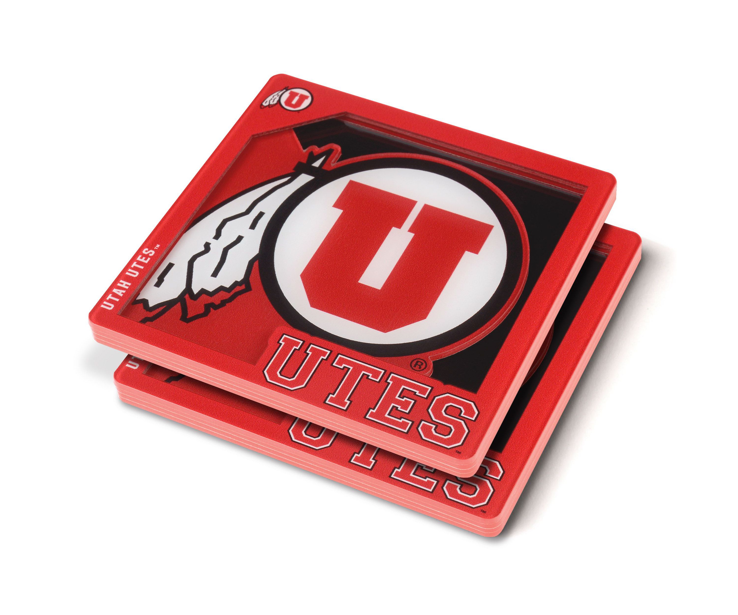 YouTheFan YouTheFan NCAA Utah Utes 3D Logo Series Coasters | Belk