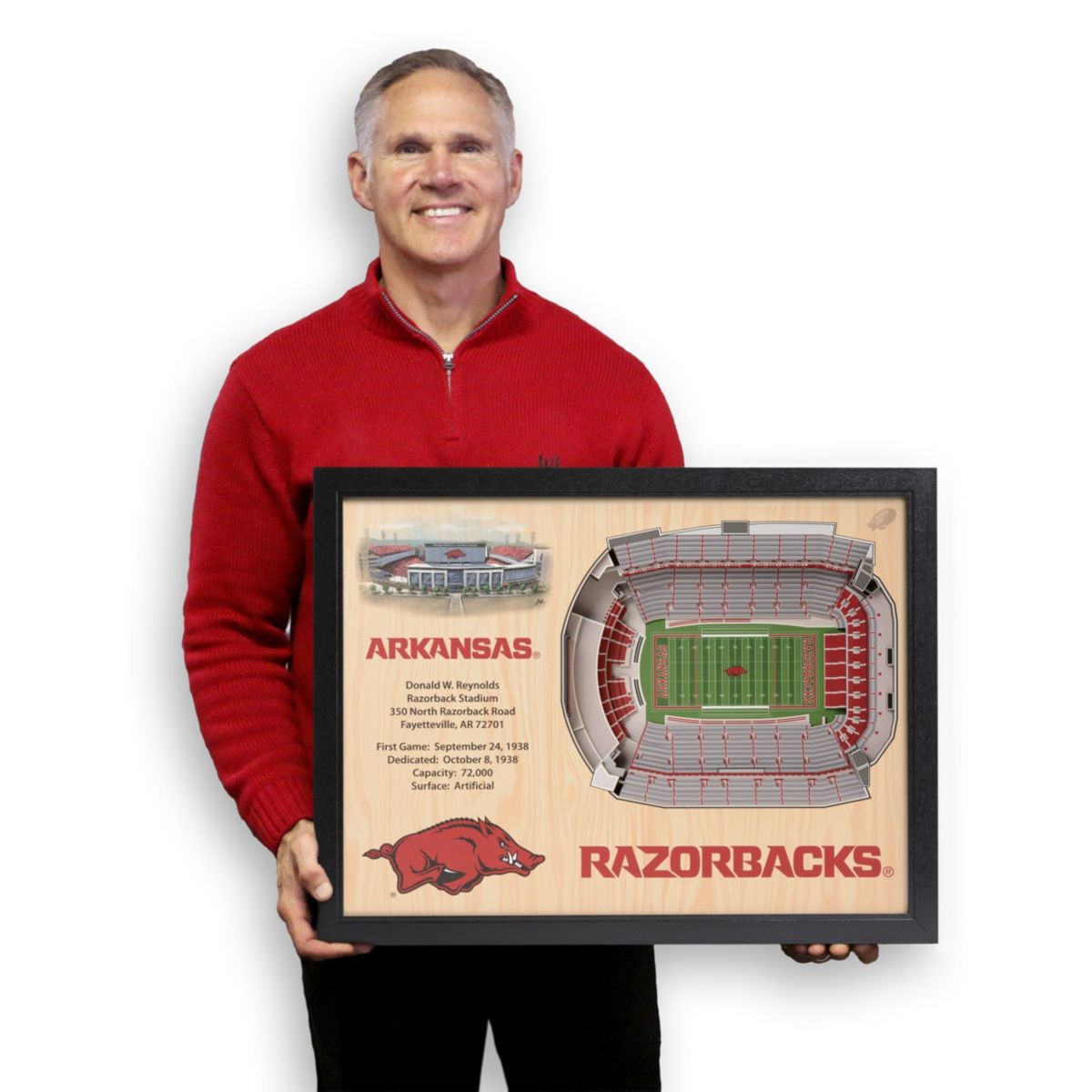 YouTheFan YouTheFan NCAA Arkansas Razorbacks 25-Layer StadiumViews 3D ...