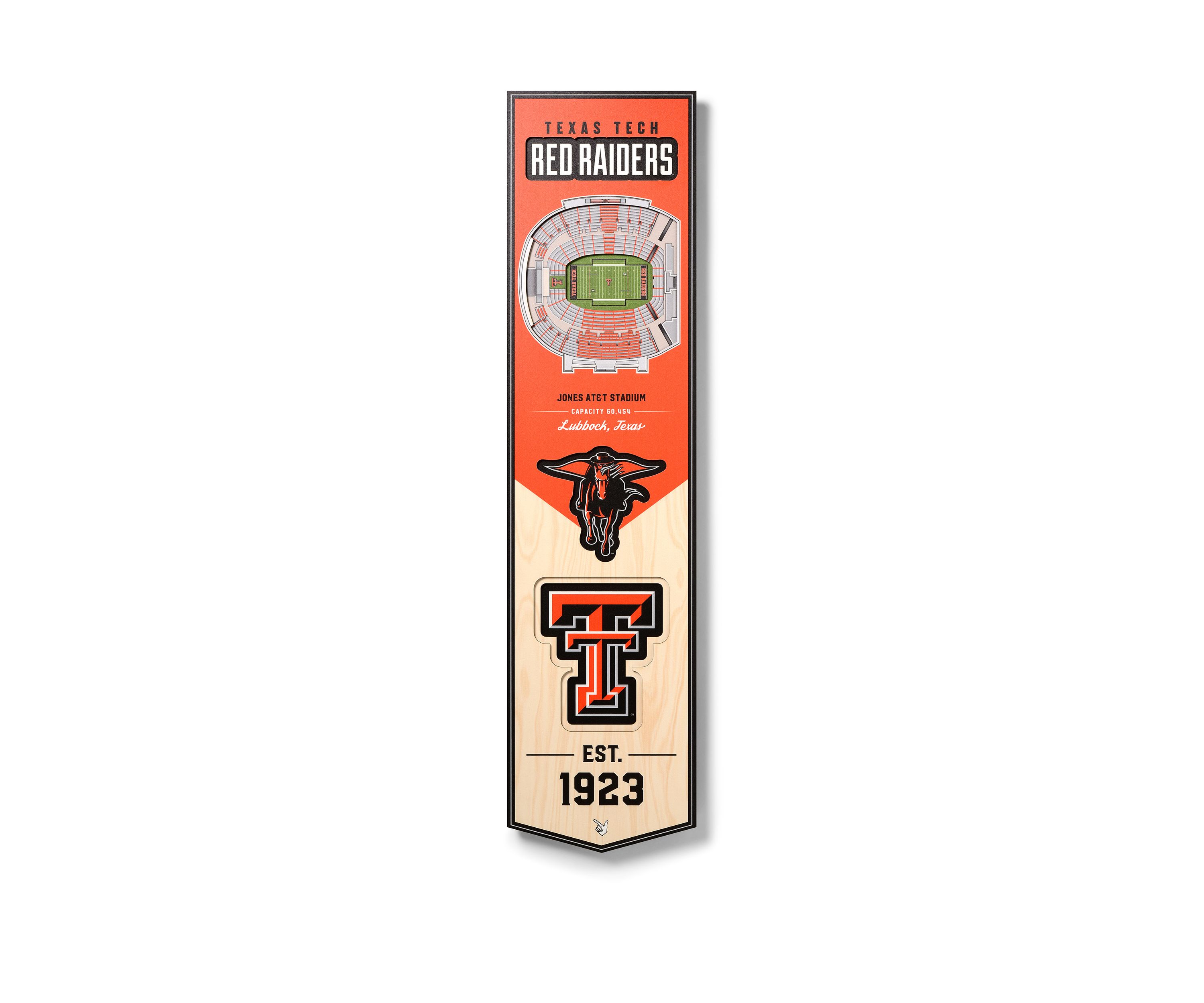 YouTheFan YouTheFan NCAA Texas Tech Red Raiders 3D Stadium 8x32 Banner ...