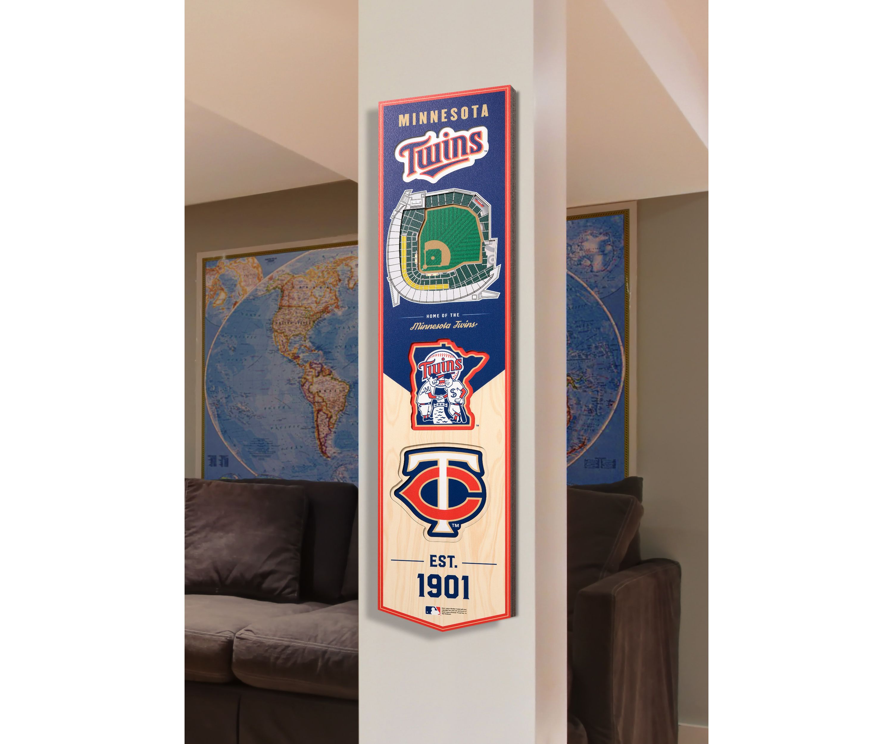 YouTheFan YouTheFan MLB Minnesota Twins 3D Stadium 8x32 Banner - Target ...