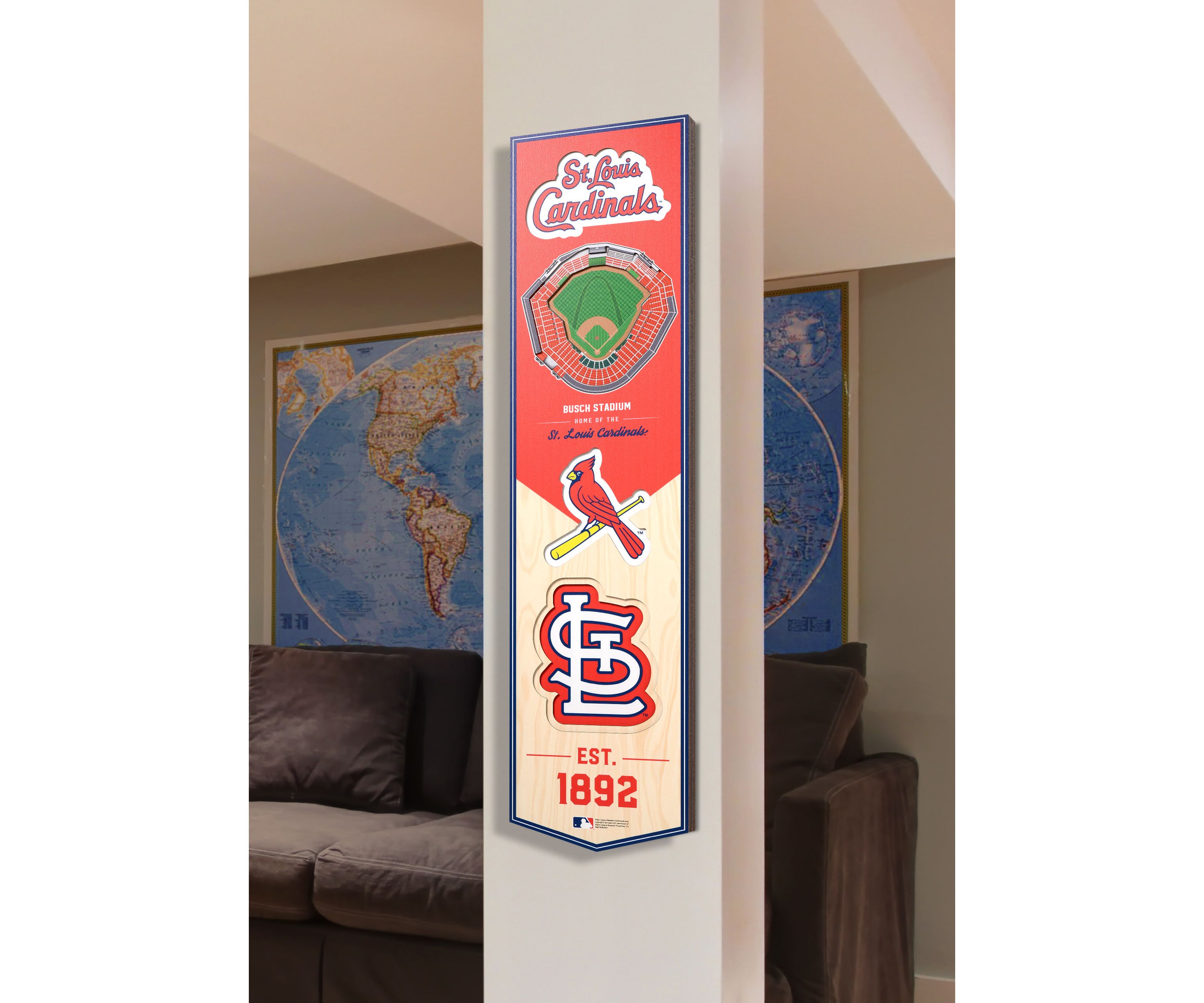 YouTheFan YouTheFan MLB St. Louis Cardinals 3D Stadium 8x32 Banner ...