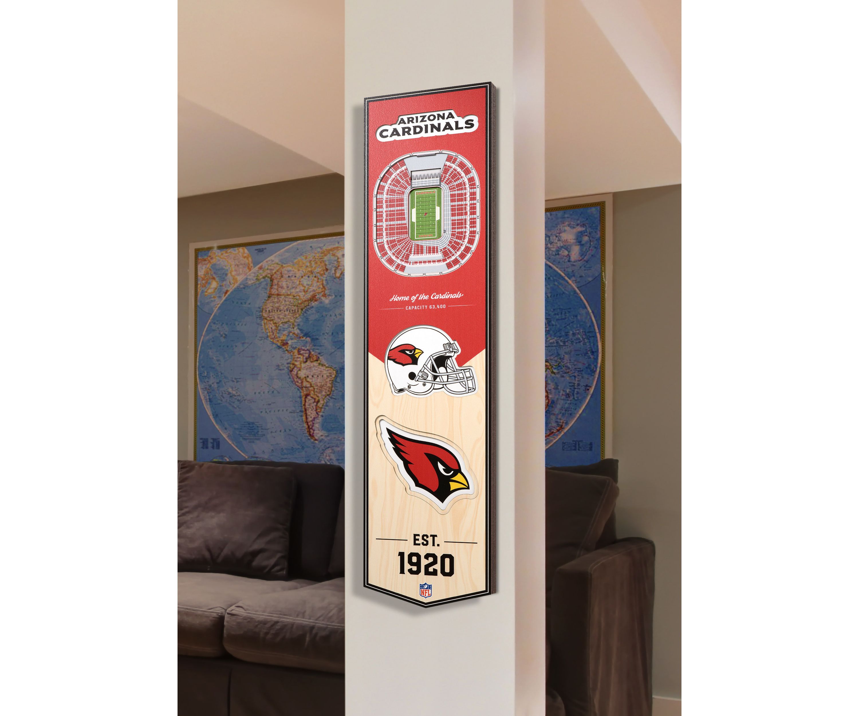 YouTheFan YouTheFan NFL Arizona Cardinals 3D Stadium 8x32 Banner ...