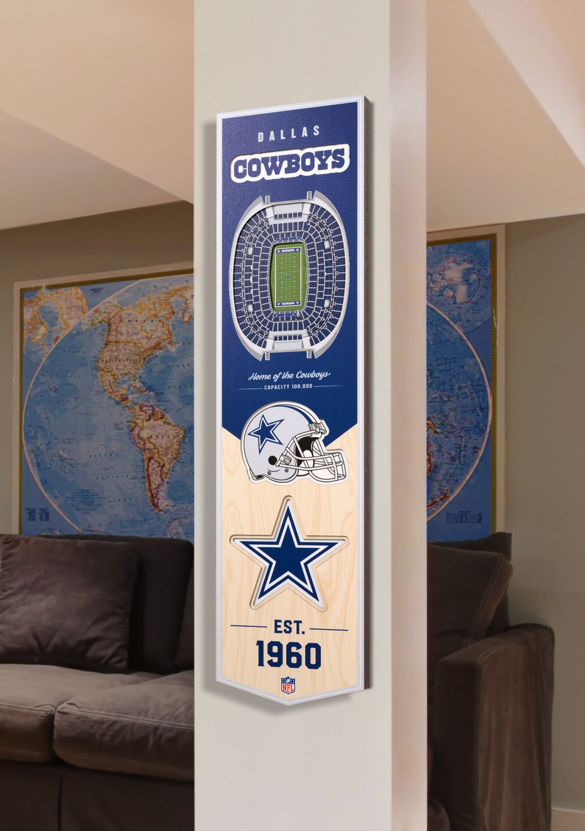 YouTheFan YouTheFan NFL Dallas Cowboys 3D Stadium 8x32 Banner - AT&T ...