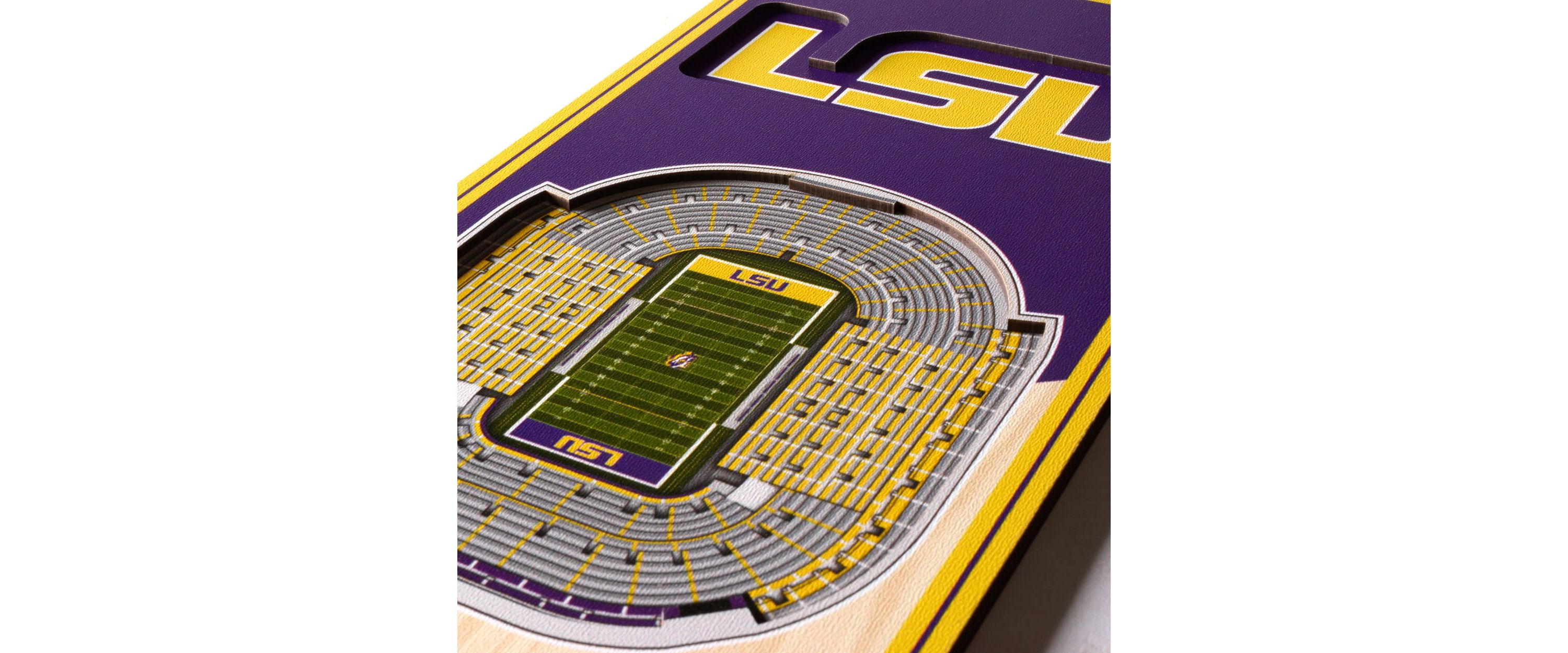 YouTheFan YouTheFan NCAA LSU Tigers 3D Stadium 6x19 Banner - Tiger ...