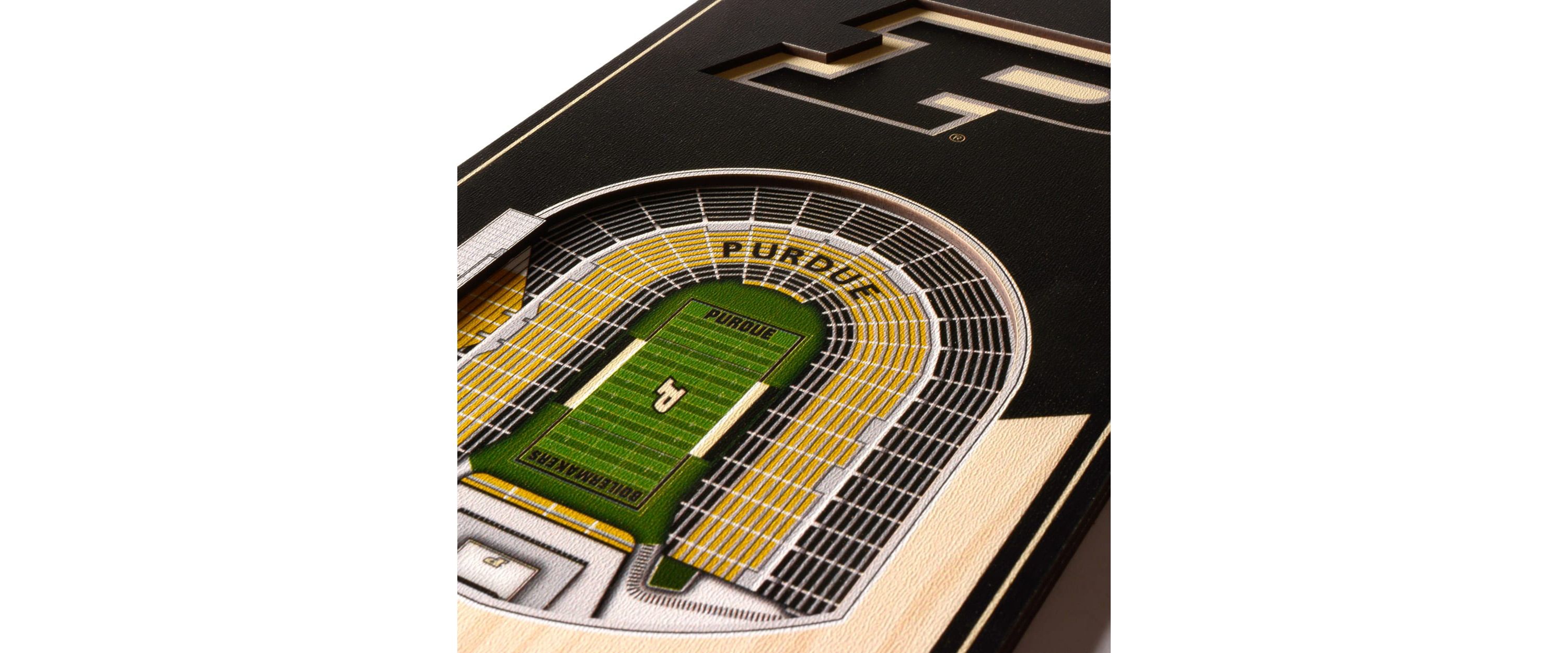 YouTheFan YouTheFan NCAA Purdue Boilermakers FB 3D Stadium 6x19 Banner ...