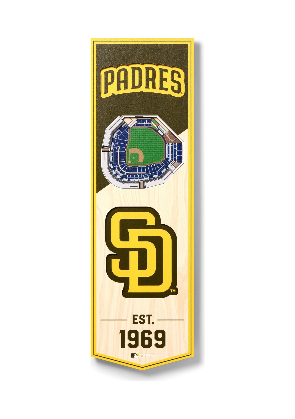 YouTheFan YouTheFan MLB San Diego Padres 3D Stadium 6x19 Banner - Petco ...