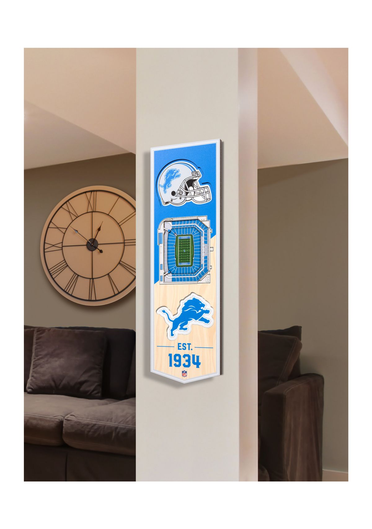YouTheFan YouTheFan NFL Detroit Lions 3D Stadium 6x19 Banner - Ford ...
