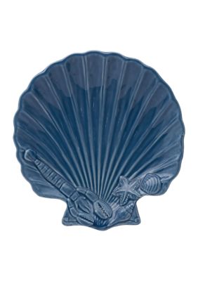 Fitz and Floyd Coastal Home Blue 9.25" Shell Plate | belk