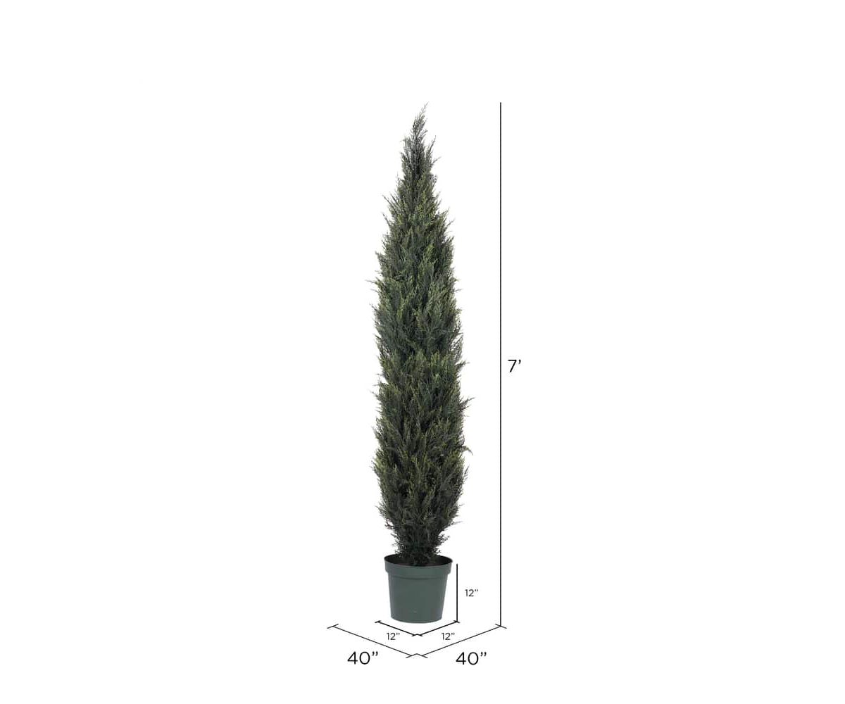 Vickerman Vickerman 7' Artificial UV Resistant Pond Cypress Tree in Two ...