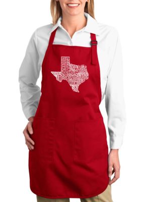 LA Pop Art Full Length Word Art Apron - The Great Cities Of Texas | belk