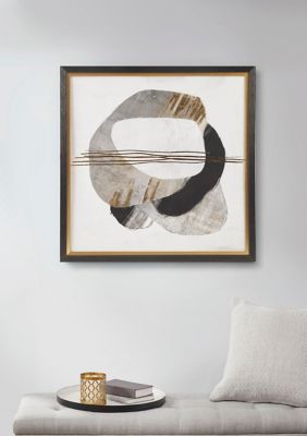 Madison Park Auric Beam Gold Foil Abstract Framed Canvas Wall Art | belk