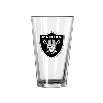 Logo Brands Oakland Raiders NFL Las Vegas Raiders 16oz Logo Pint Glass ...
