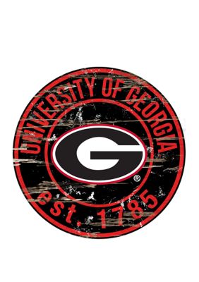 Fan Creations NCAA Georgia Bulldogs Distressed Round Sign | belk