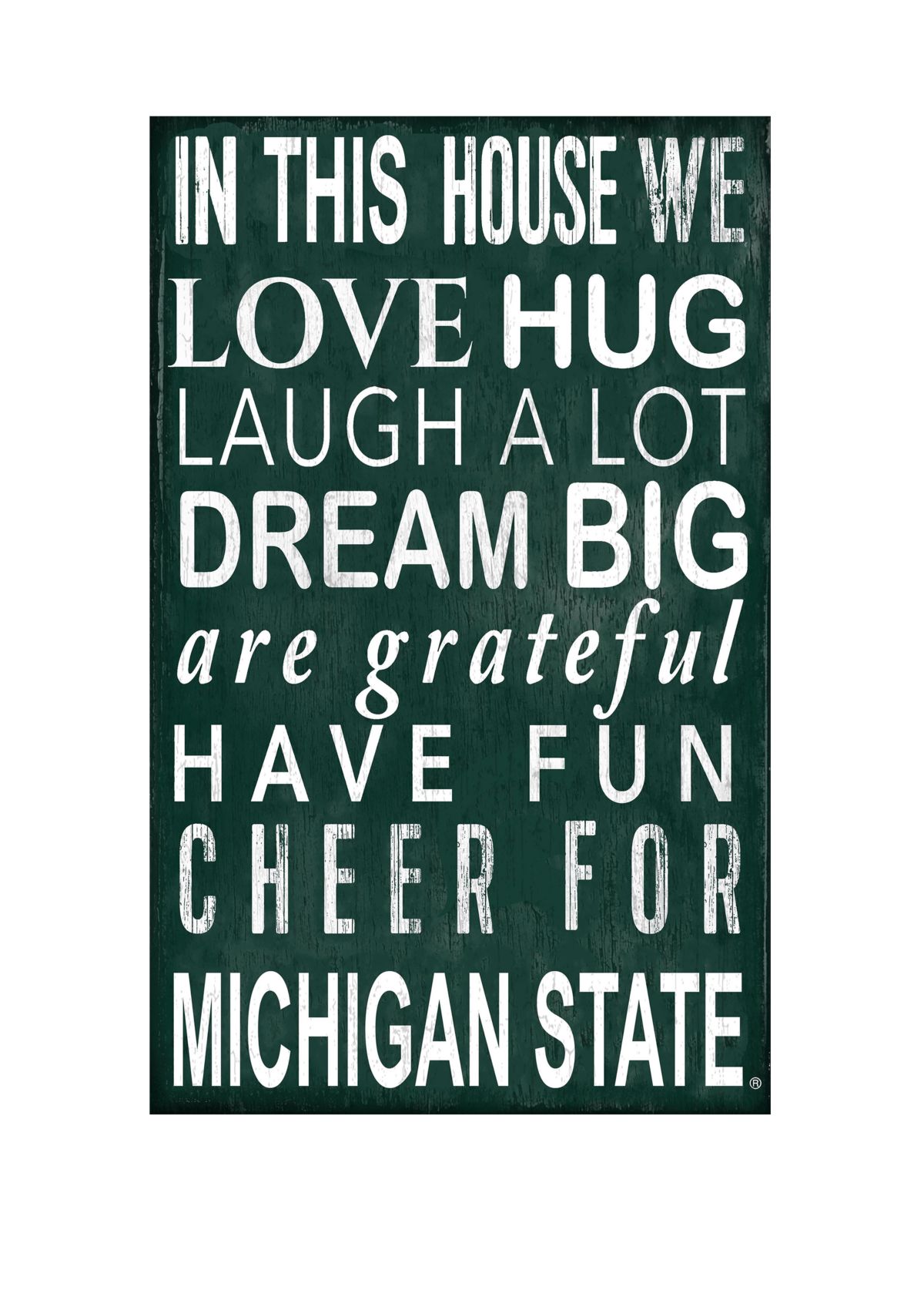 Fan Creations NCAA Michigan State Spartans In This House Sign | Belk
