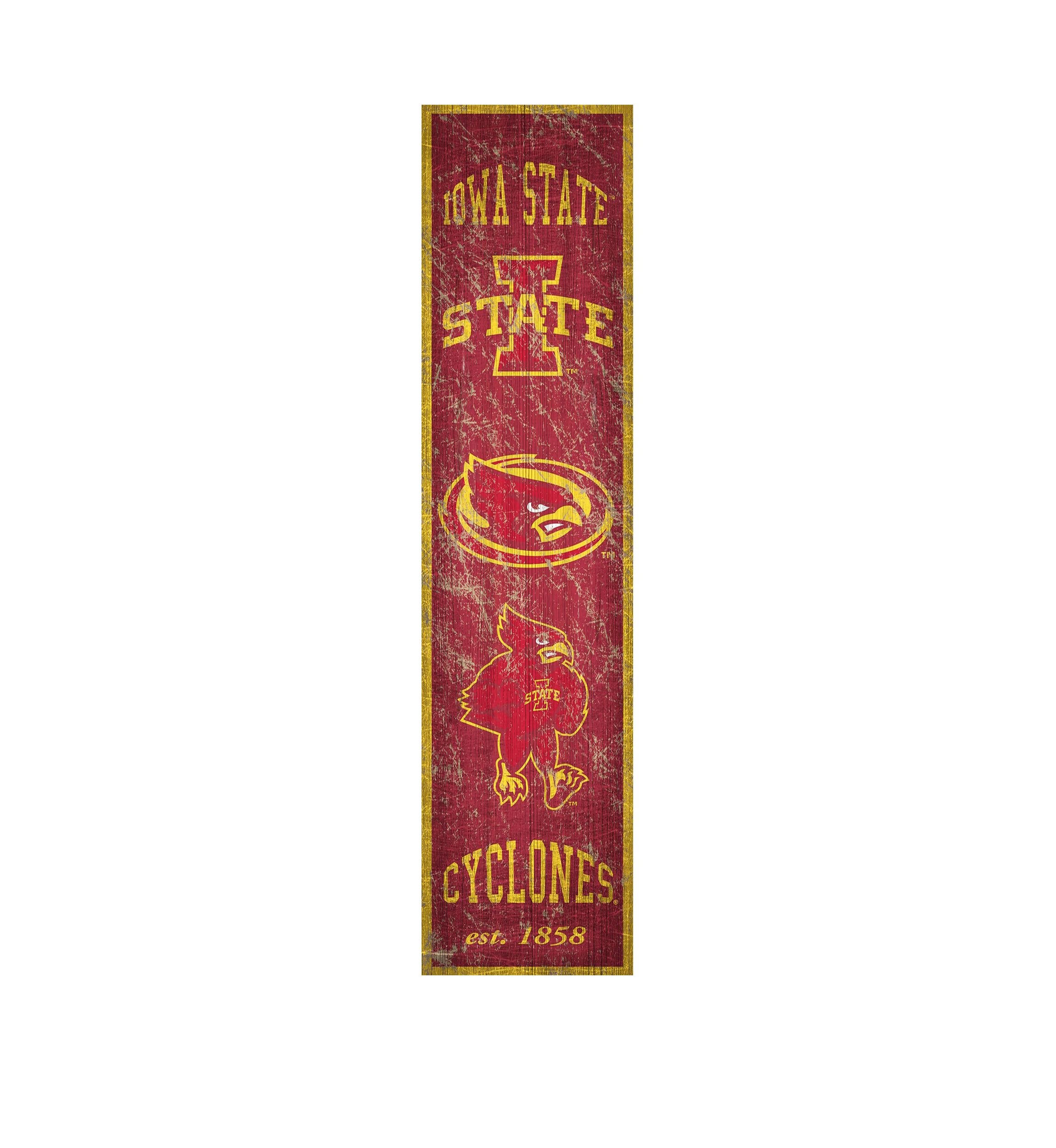 Fan Creations NCAA Iowa State Sycamores 6 in x 24 in Vertical Heritage ...