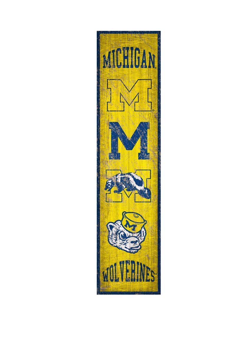 Fan Creations NCAA Michigan Wolverines 6 in x 24 in Vertical Heritage ...