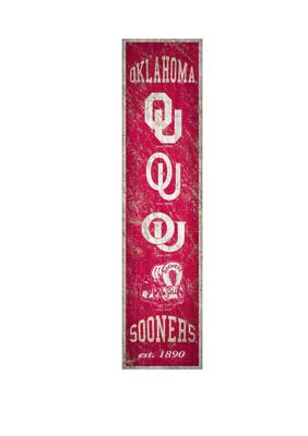 Fan Creations NCAA Oklahoma Sooners 6 in x 24 in Vertical Heritage ...