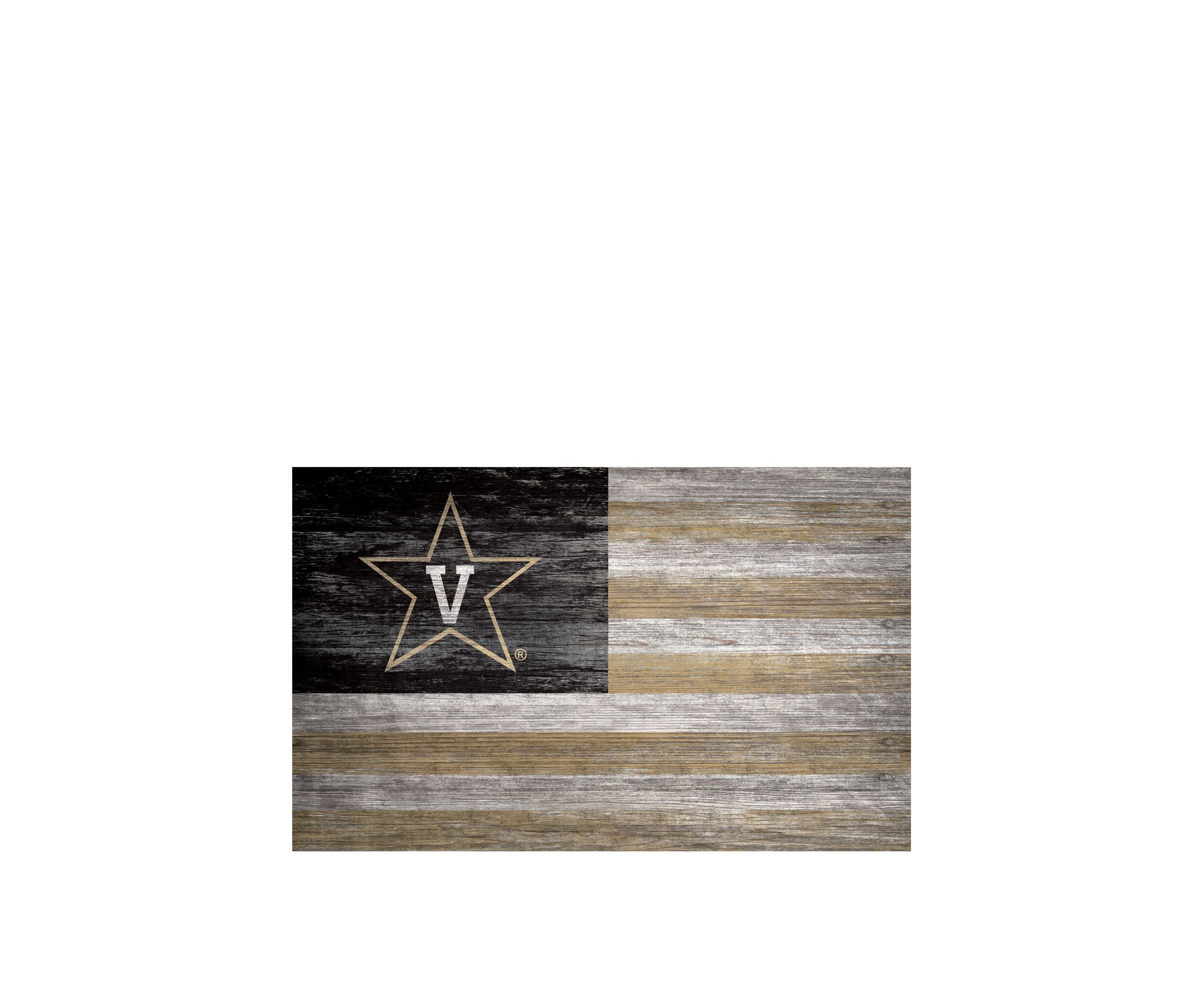 Fan Creations NCAA Vanderbilt Commodores 11 in x 19 in Distressed Flag ...