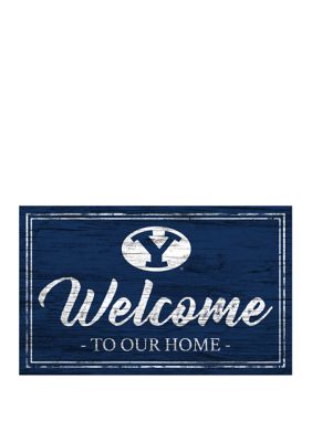 Fan Creations NCAA BYU Cougars 11 in x 19 in Team Color Welcome Sign | belk