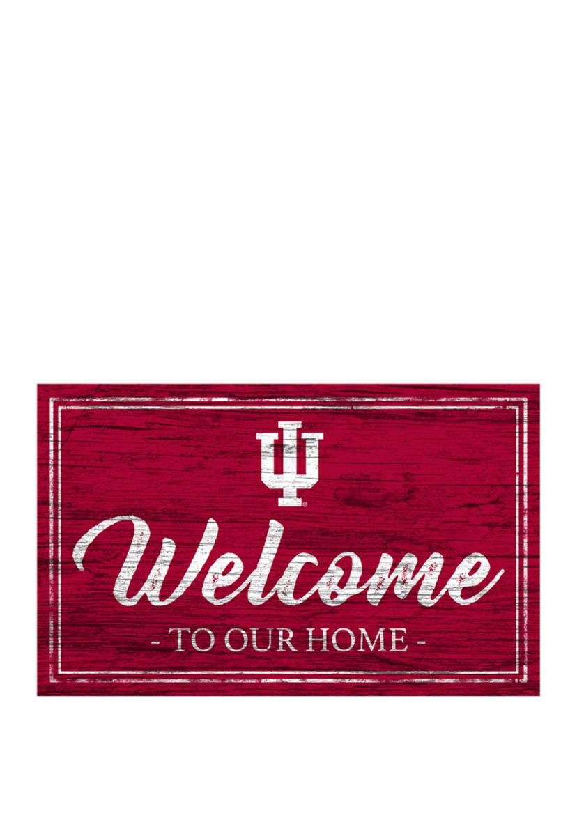 Fan Creations NCAA Indiana Hoosiers 11 in x 19 in Team Color Welcome ...