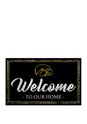 Fan Creations NCAA Iowa Hawkeyes 11 in x 19 in Team Color Welcome Sign ...
