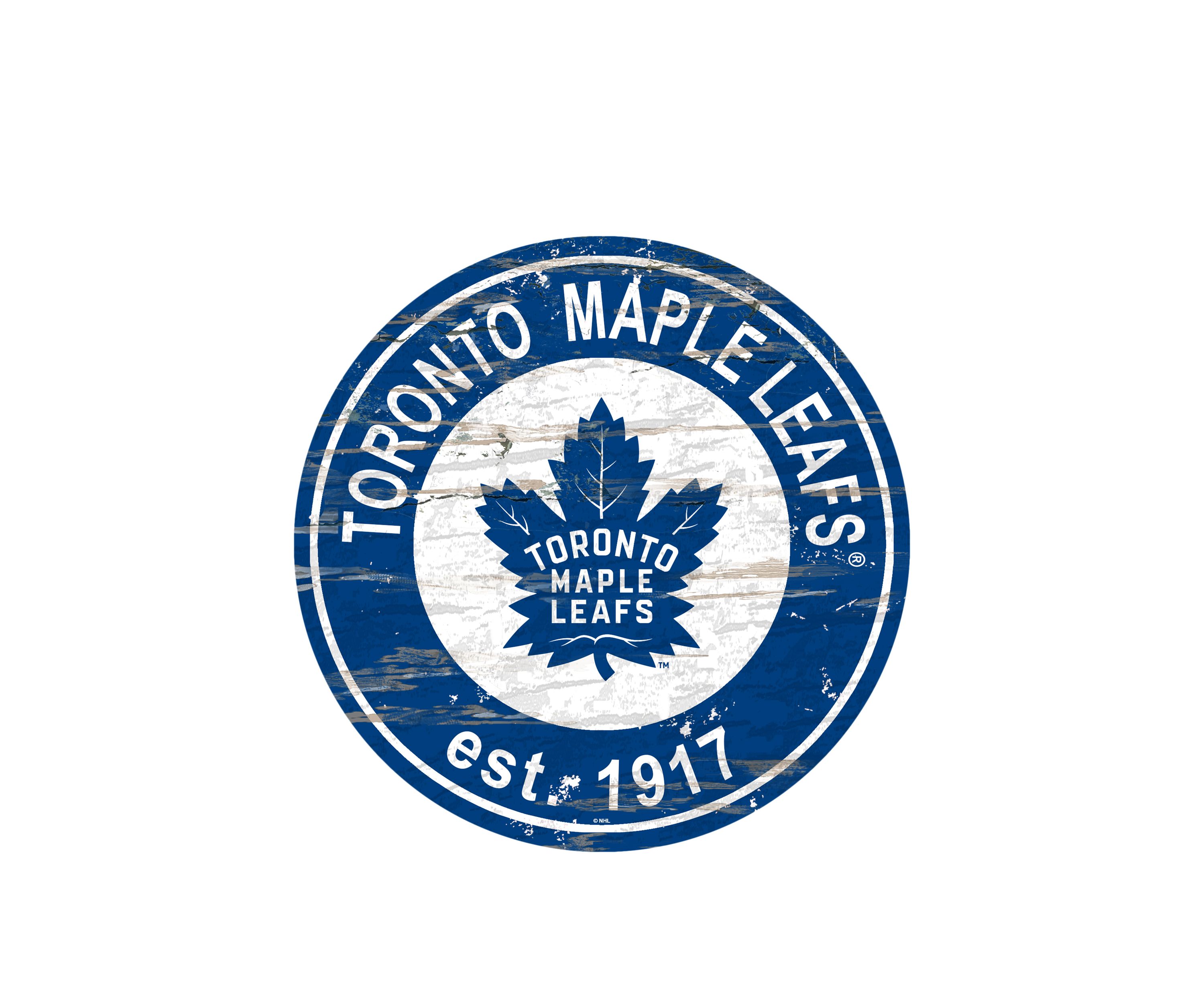 Fan Creations NHL Toronto Maple Leafs Distressed Round Sign | Belk