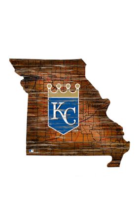 Fan Creations MLB KC Royals 24 Inch Distressed State Sign with Logo | belk