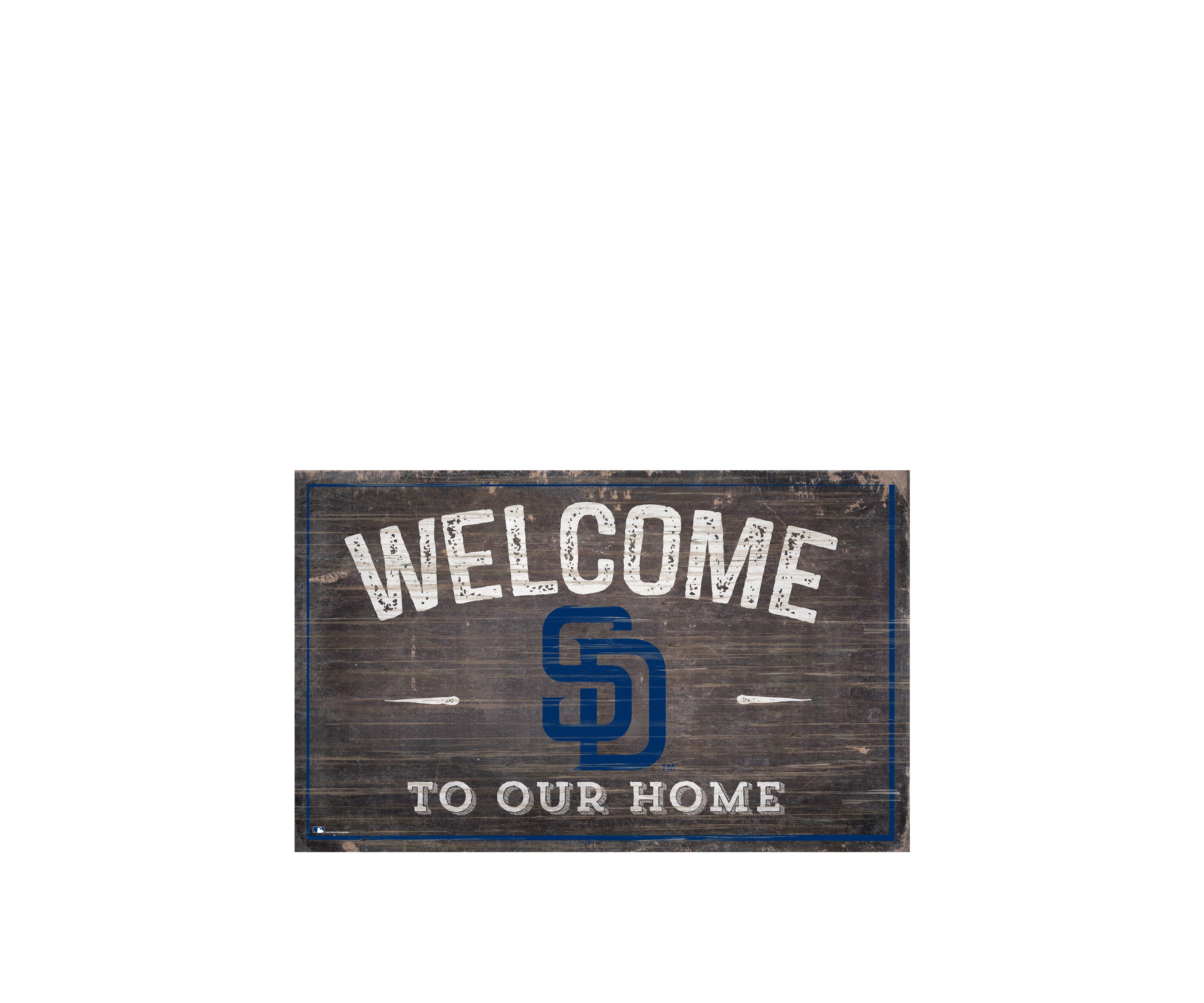 Fan Creations MLB San Diego Padres 11 in x 19 in Welcome to our Home ...