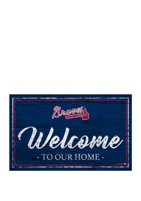 Fan Creations MLB Atlanta Braves 11 in x 19 in Team Color Welcome Sign ...