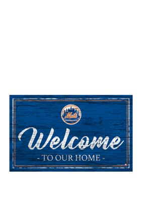 Fan Creations MLB New York Mets 11 in x 19 in Team Color Welcome Sign ...