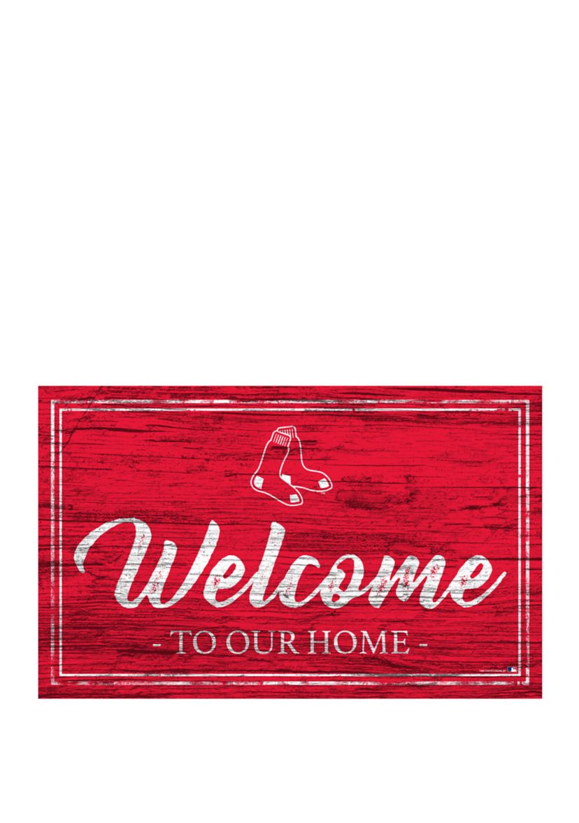Fan Creations MLB Boston Red Sox 11 in x 19 in Team Color Welcome Sign ...