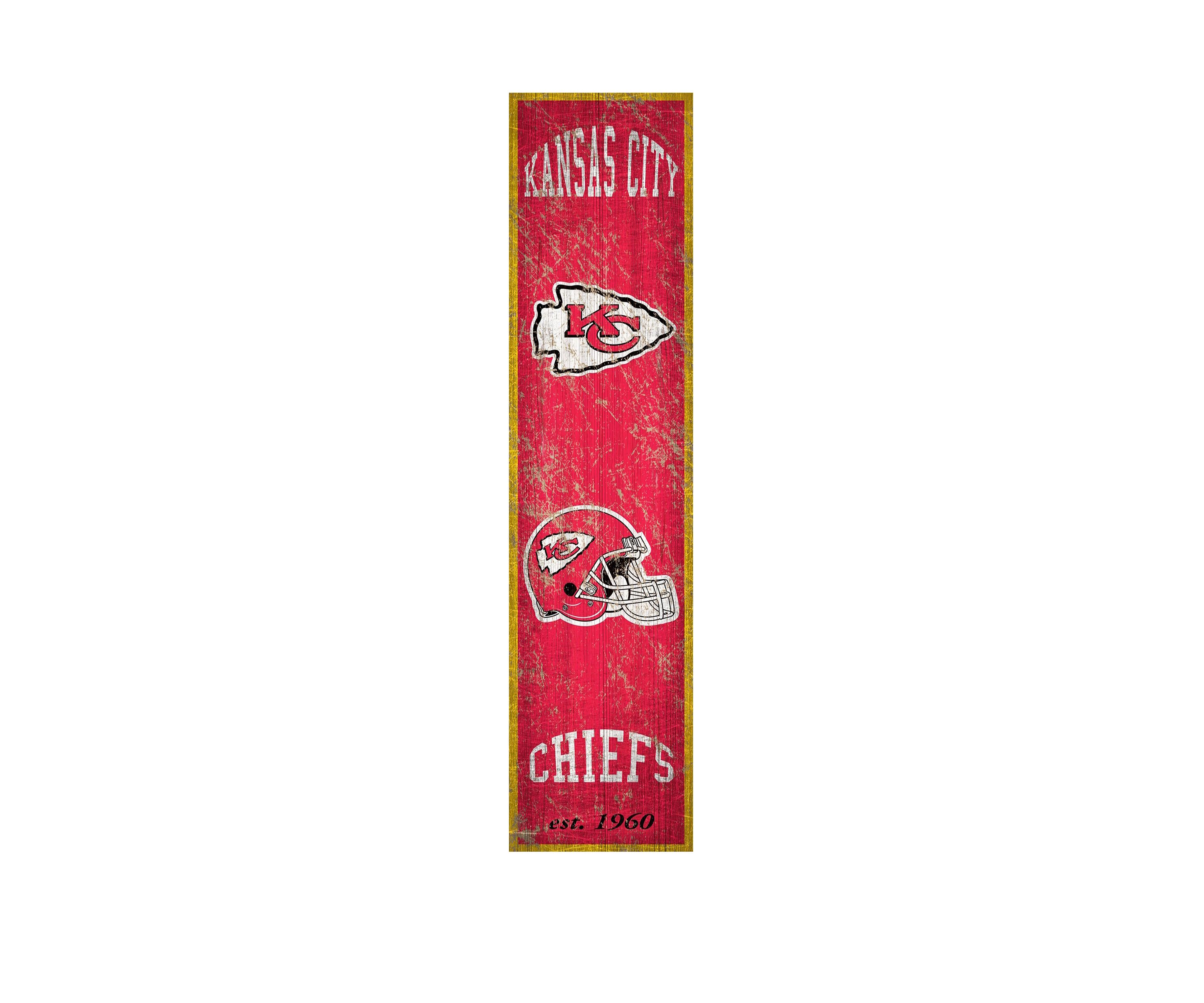 Fan Creations NFL Kansas City Chiefs 6 in x 24 in Vertical Heritage ...