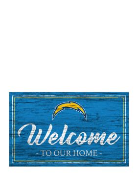 Fan Creations NFL Los Angeles Chargers 11 in x 19 in Team Color Welcome ...