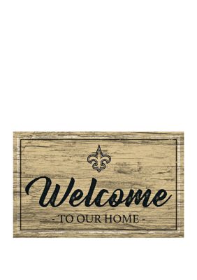 Fan Creations NFL New Orleans Saints 11 in x 19 in Team Color Welcome ...