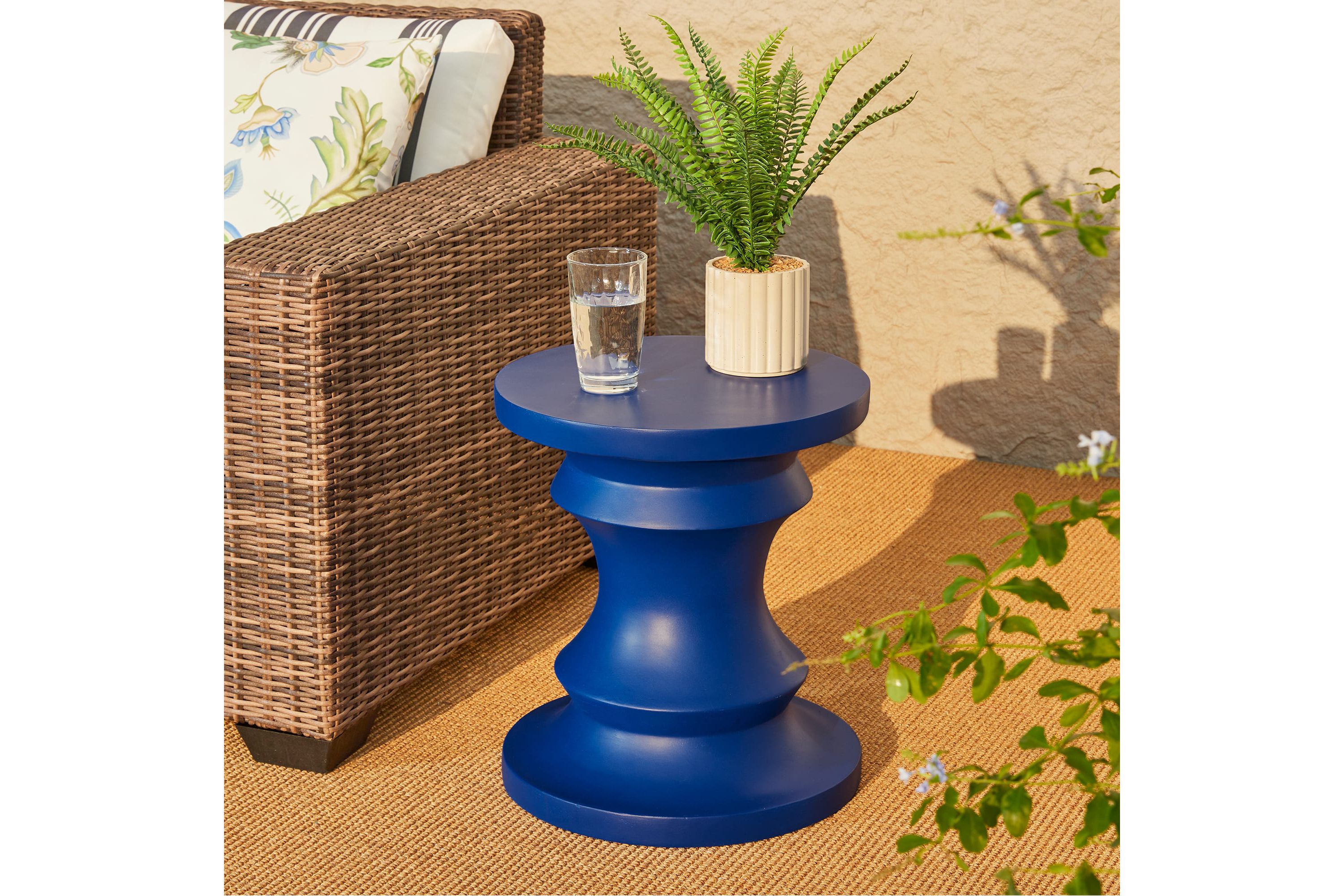 Glitzhome 18.25" Multi-functional MGO Faux Terrazzo Chess Garden Stool ...