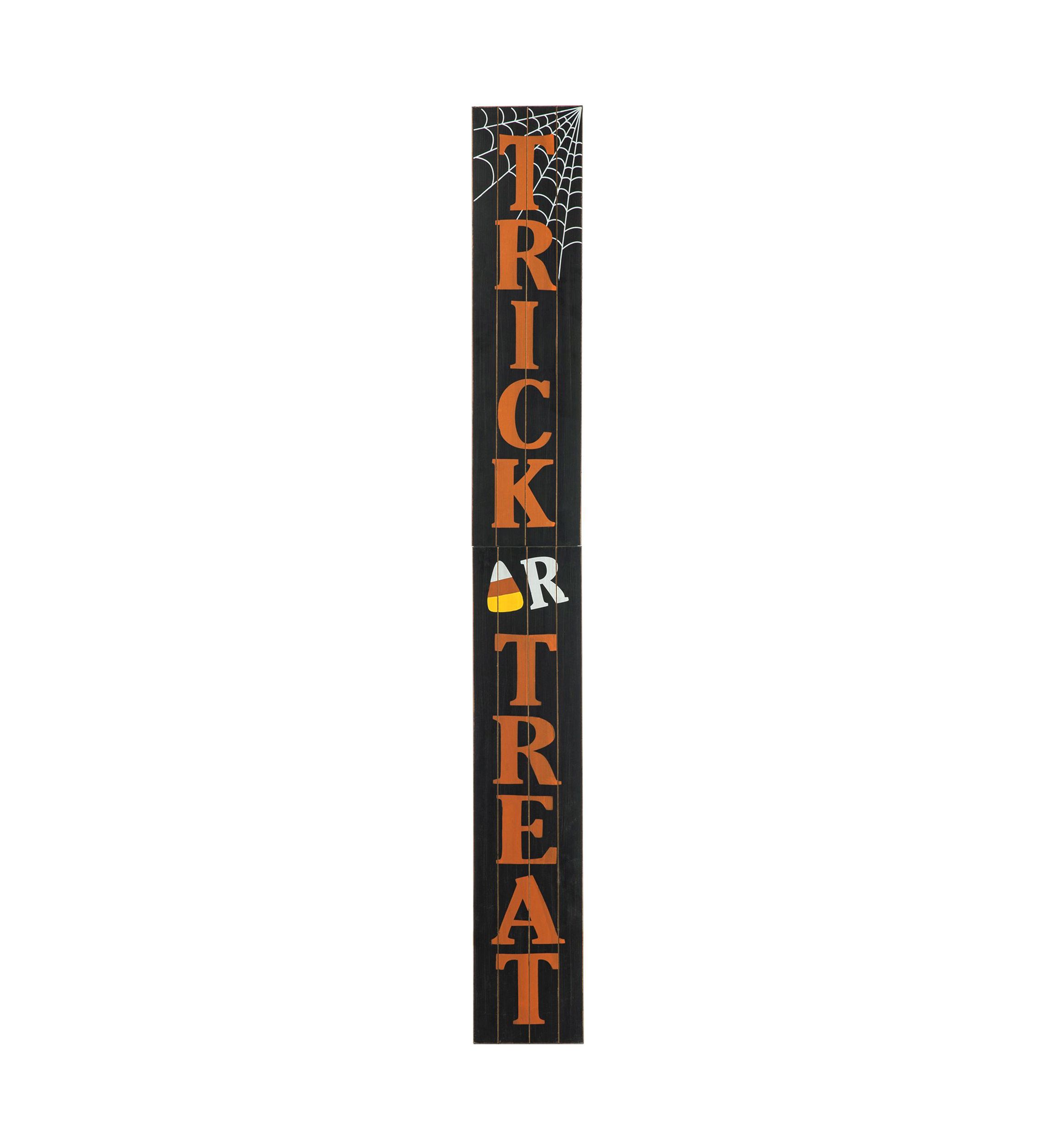 Glitzhome Wooden Trick Or Treat Porch Sign | Belk