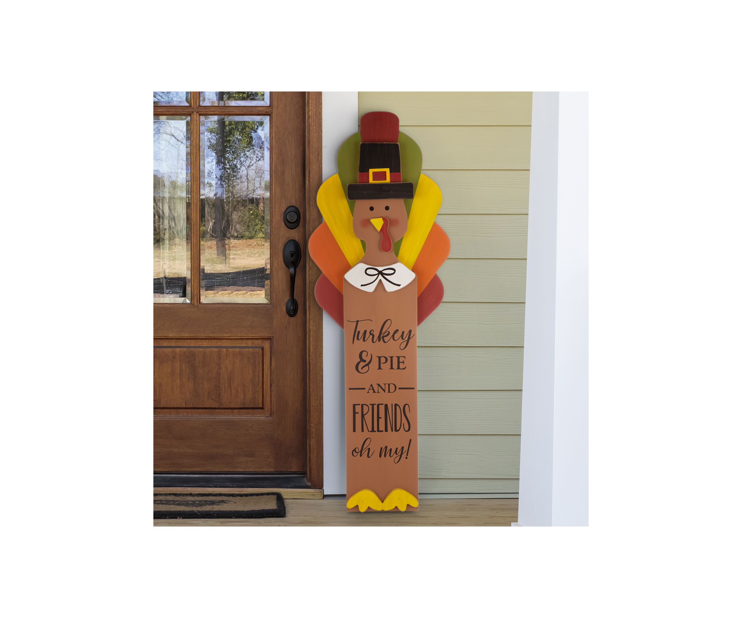 Glitzhome Thanksgiving Wooden Turkey Standing Décor | Belk