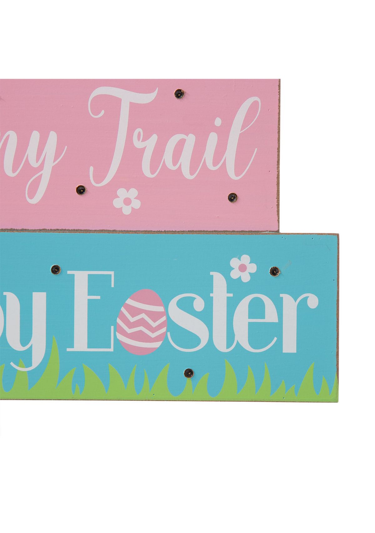 Glitzhome Easter LED Lighted Wooden/Metal Block Word Sign | Belk