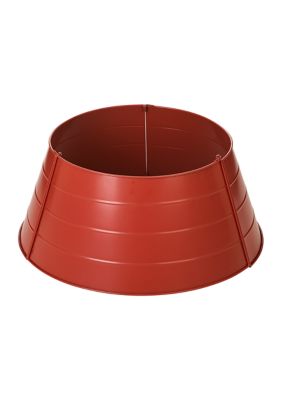 Glitzhome Christmas Painted Red Metal Tree Collar | Belk