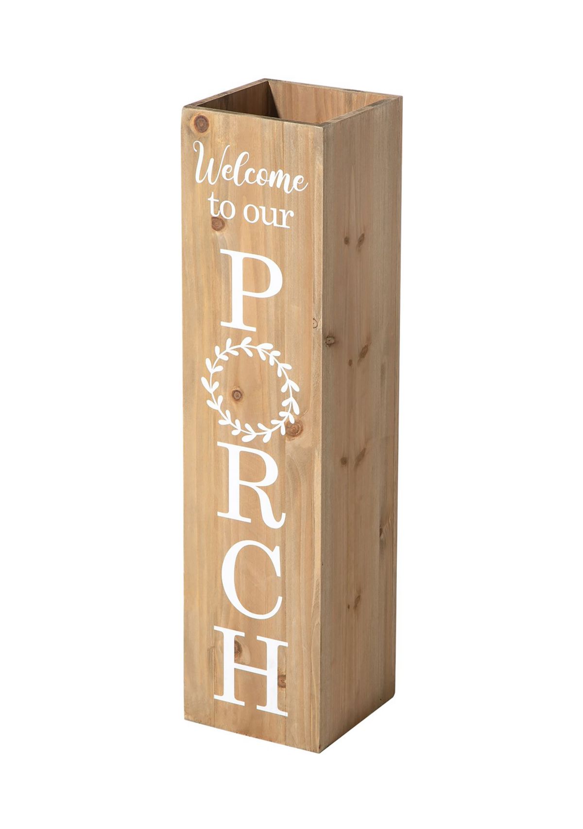 Glitzhome Double Sided Solid Wood Boxed "WELCOME PORCH" Porch Sign | Belk