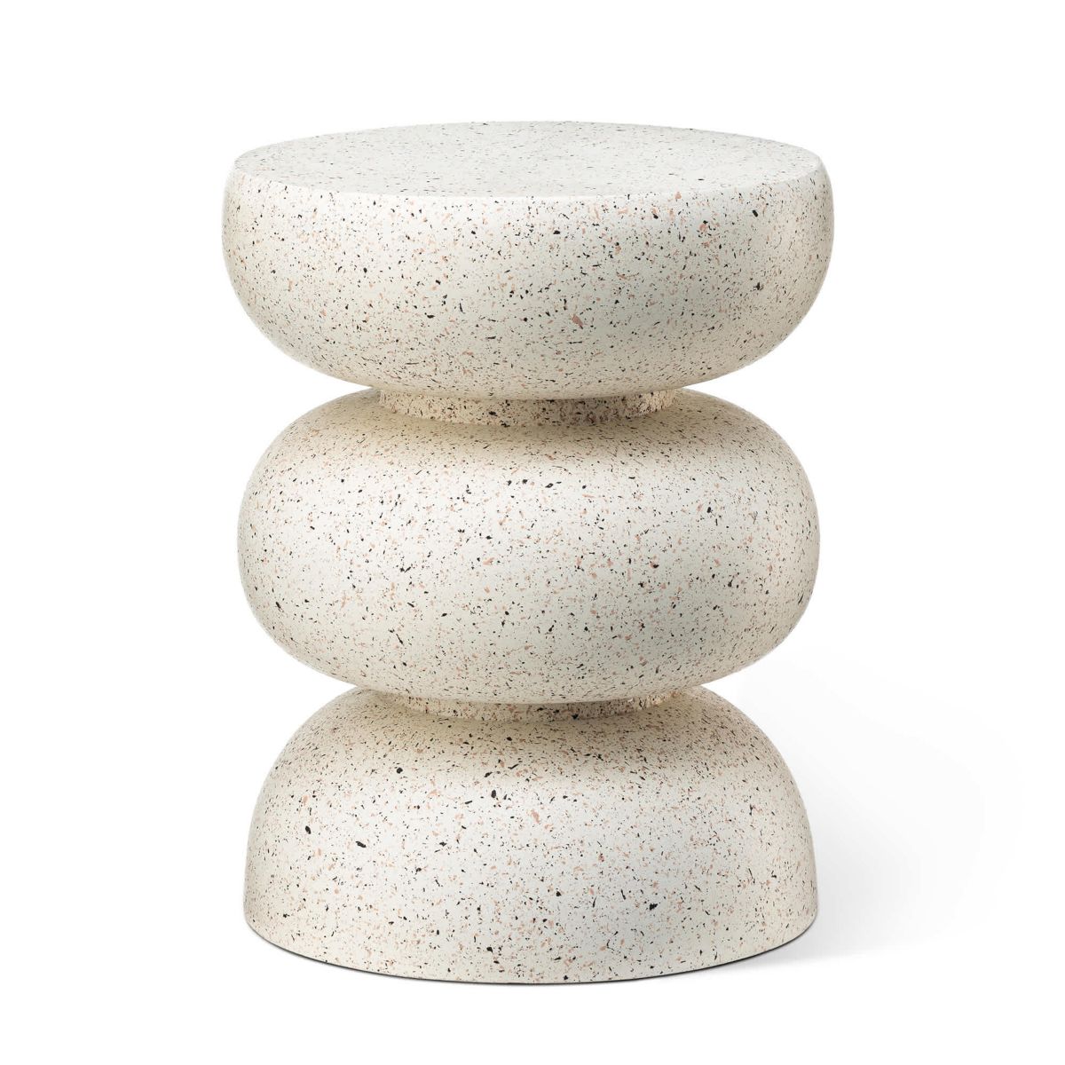 Glitzhome 18"H Multi-functional MGO Faux Terrazzo Garden Stool or ...