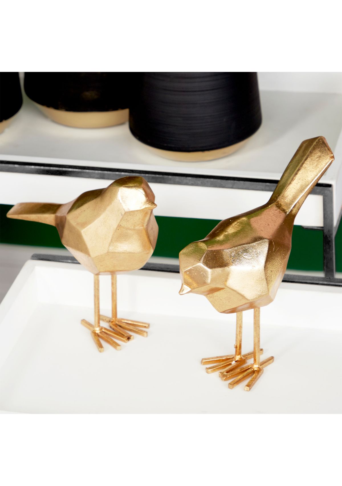 Cosmoliving by Cosmopolitan Glam Polystone Sculpture - Set of 2 | Belk