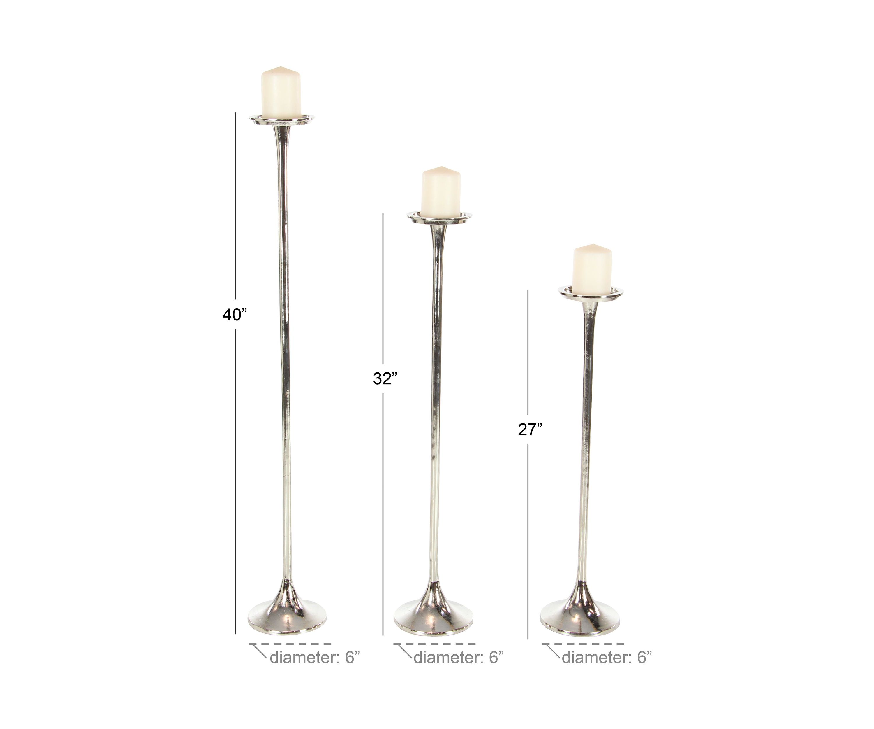 Monroe Lane Modern Aluminum Metal Candle Holder - Set of 3 | Belk