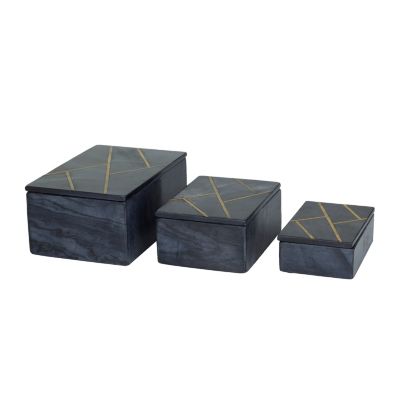 Monroe Lane Modern Marble Box - Set of 3 | belk