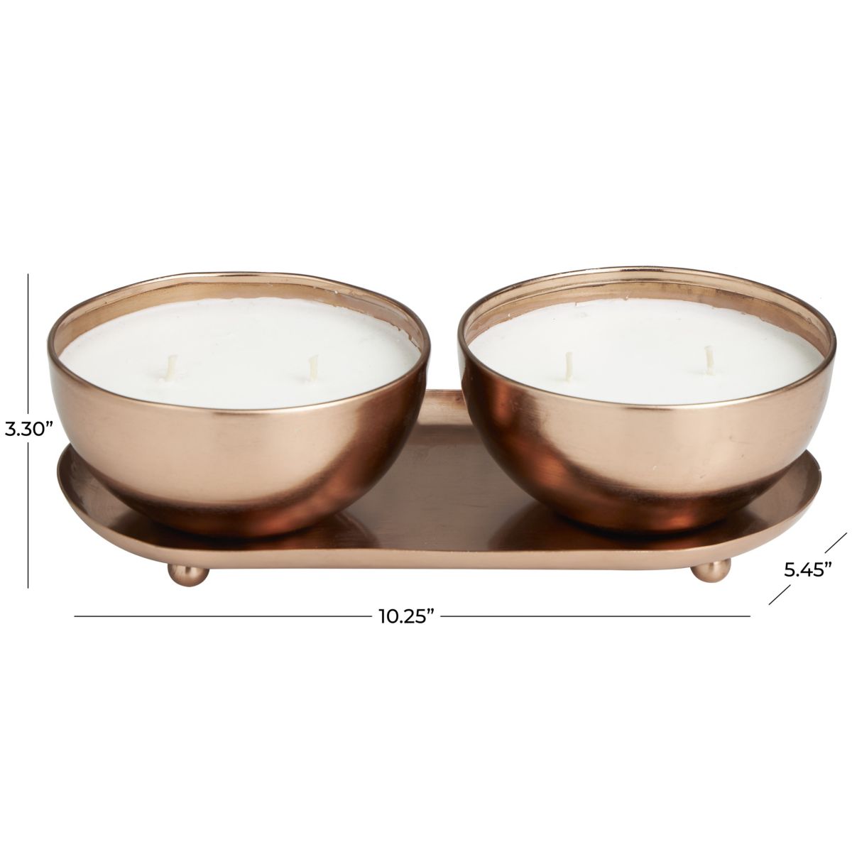 Cosmoliving by Cosmopolitan Modern Metal Candle - Set of 2 | Belk